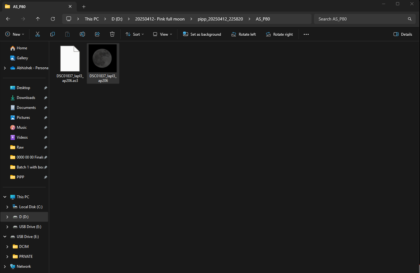 Processing moon data – Abisography